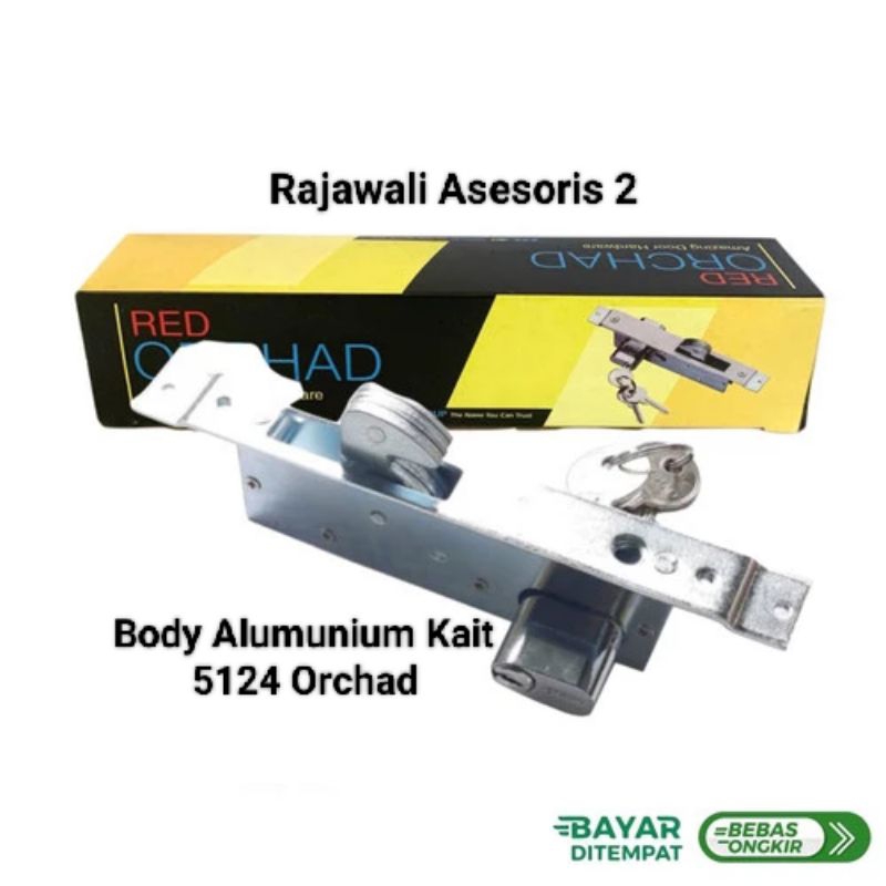 Jual Body Kunci 5124 Pintu Sliding Geser Alumunium Lidah Kait Orchard ...