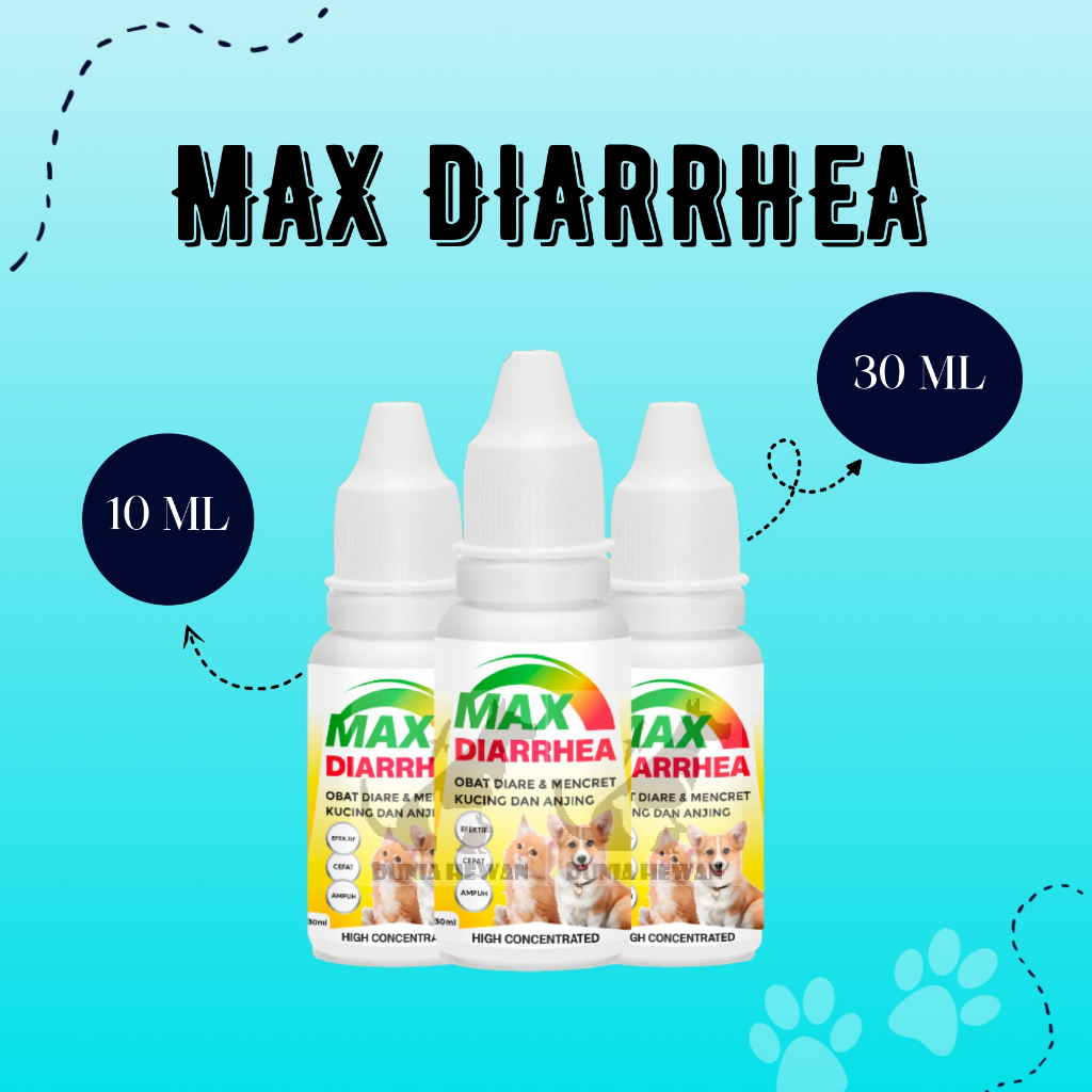 Jual Obat Diare Mencret Kucing dan Anjing Max Diarrhea 10ml 10 ml dan ...