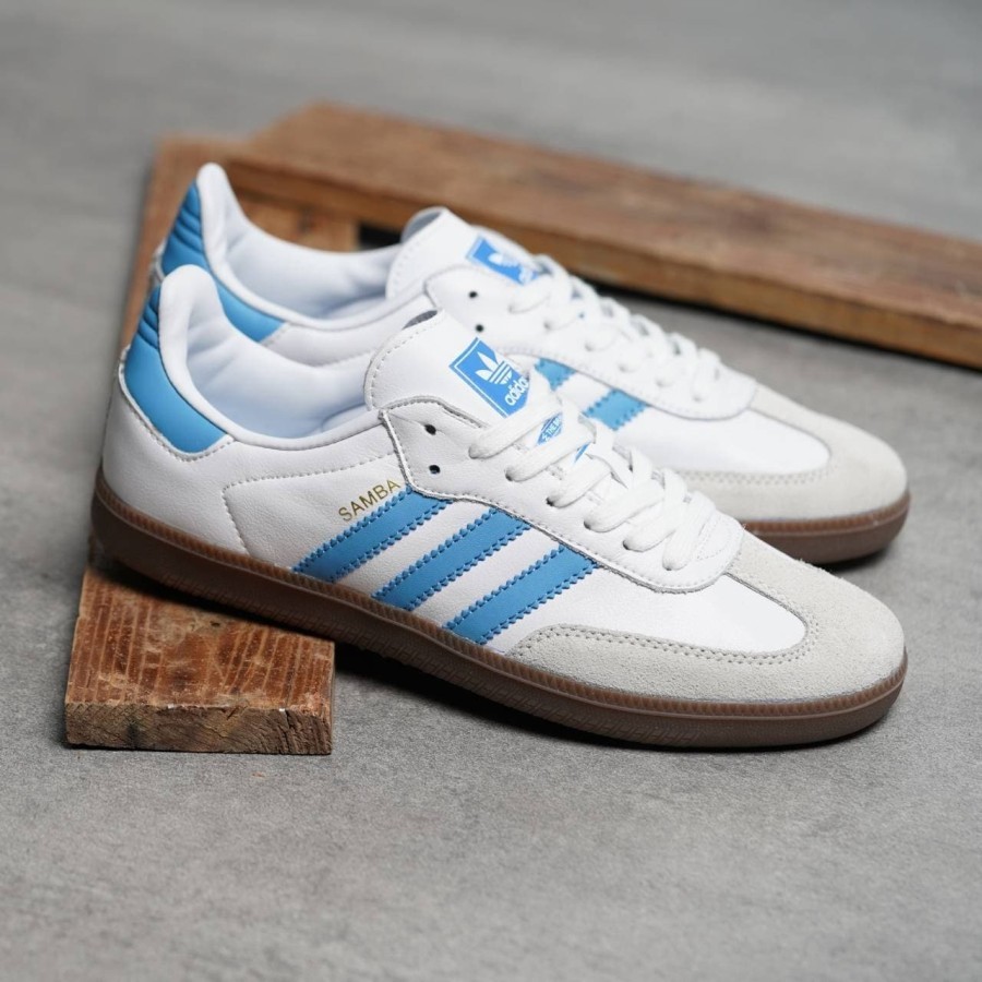 Jual Adidas Samba OG Halo Blue / White Sky Blue 100% Original Authentic ...