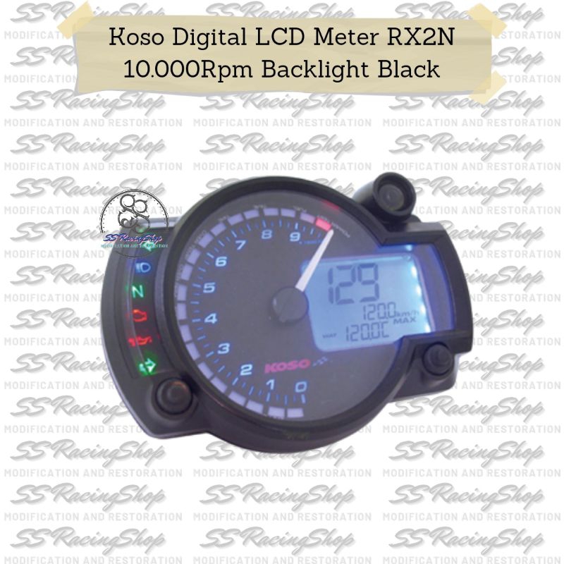 Jual KOSO DIGITAL LCD METER RX2N 10.000RPM WITH BACKLIGHT HITAM | Shopee Indonesia
