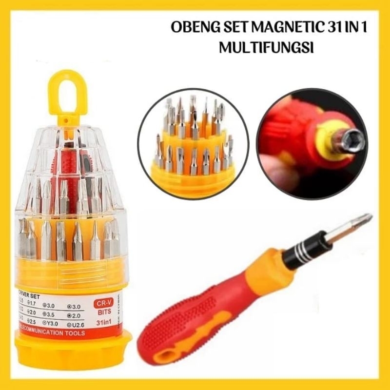 Jual OBENG SET 31 IN 1 MULTIFUNGSI / OBENG SET MAGNETIC 31PCS / OBENG HANDPHONE / OBENG MINI HP ...