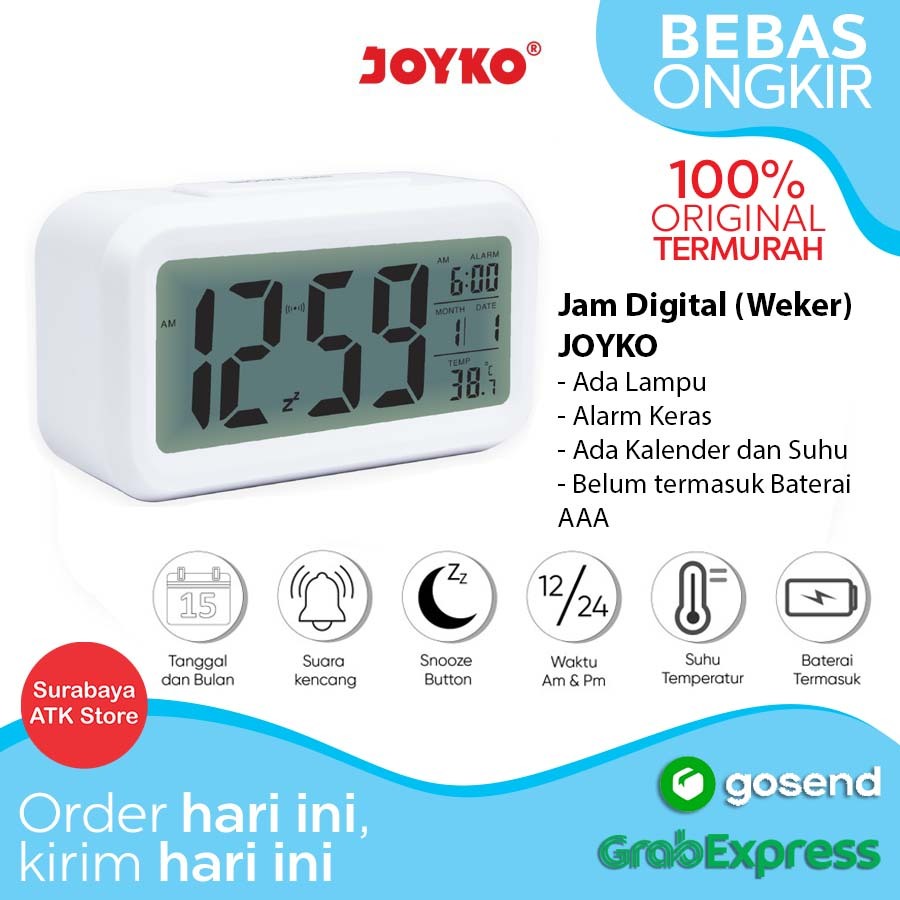 Jual Digital Alarm Clock Joyko ALCL-602D Jam Beker Weker | Shopee Indonesia