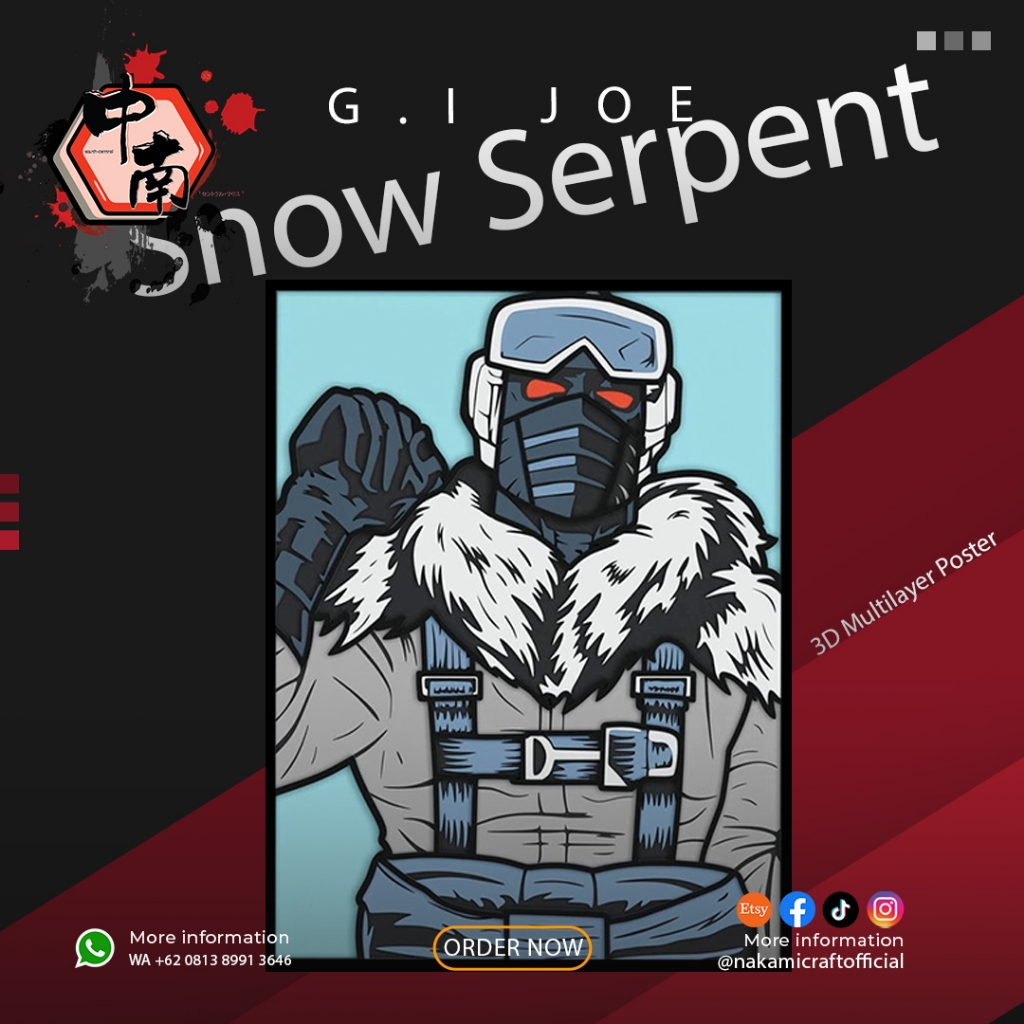 Jual Poster 3D Multilayer G I Joe Snow Serpent | Shopee Indonesia