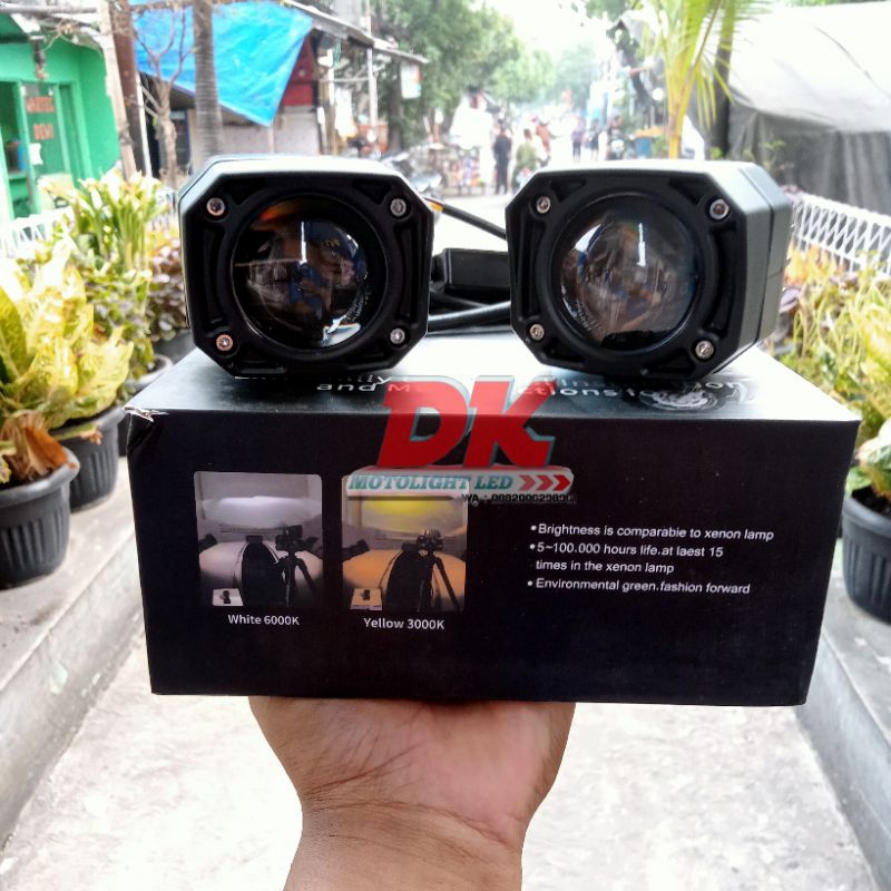 Jual Lampu tembak kabut matrix sinar putih kuning high low beam motor ...