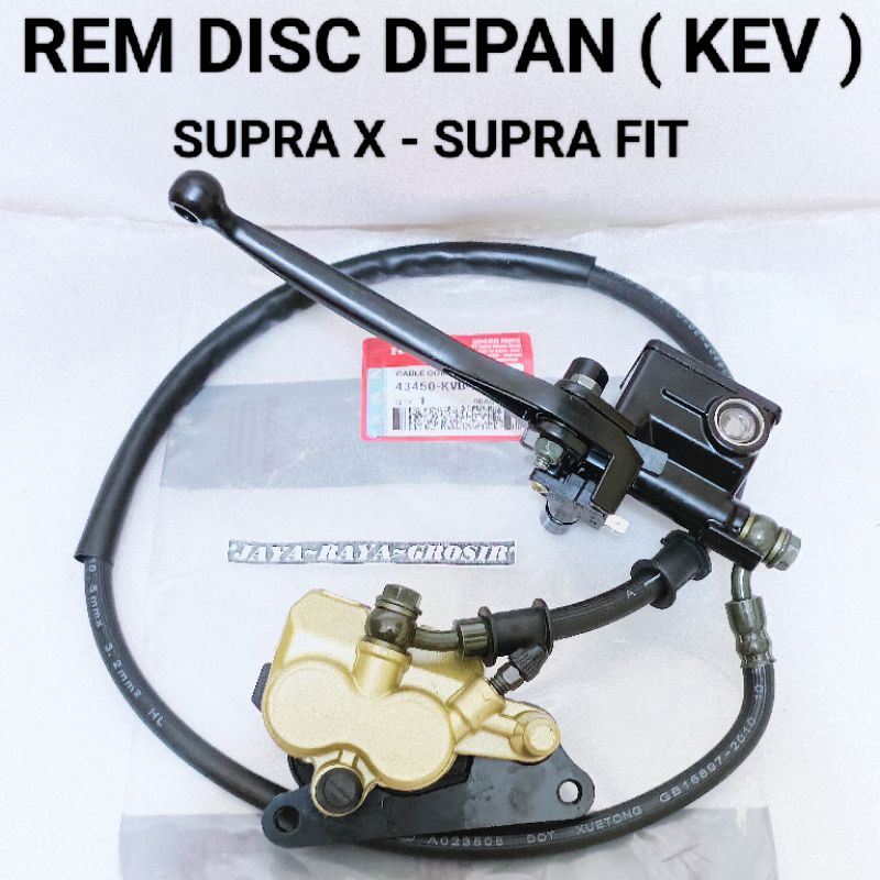 Jual REM DISK DEPAN HONDA ( KEV ) CAKRAM SET ASSY KALIPER BAWAH BREKET MASTER REM ATAS SUPRA X ...