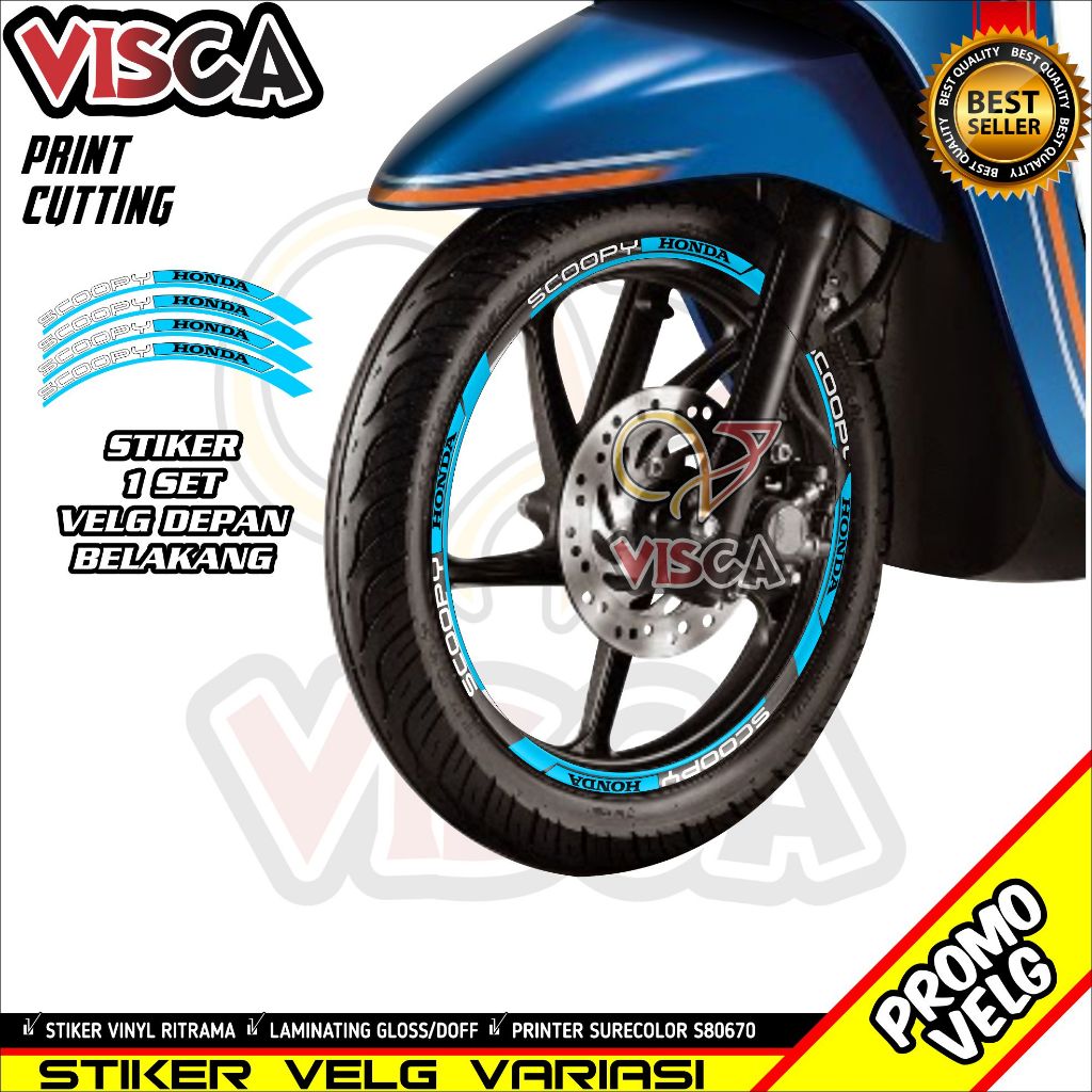 Jual Stiker Velg List Velg Motor Stiker Velg Scoopy FI ESP Dan Karbu ...