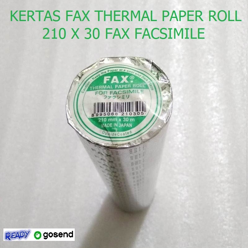 Jual KERTAS FAX THERMAL PAPER ROLL 210 X 30 FAX FACSIMILE 210X30 ...