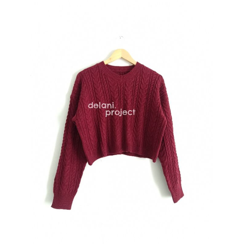 Jual Ryujin Crop Sweater Delani.project | Shopee Indonesia