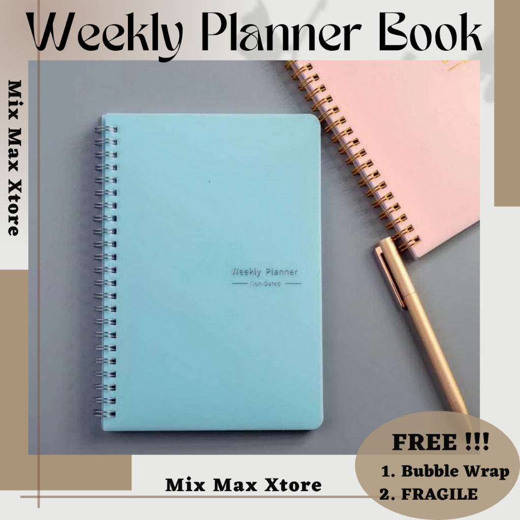 Jual Buku Catatan Mingguan A5 Weekly Planner Book for 52 Weeks Jurnal ...