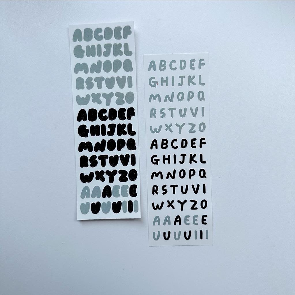 Jual stiker huruf/ alphabet sticker/ aesthetic sticker/ stiker jurnal ...