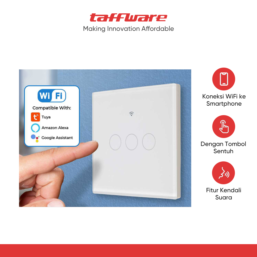 Jual Taffware Saklar Lampu Wireless WIFI RF Smart Home Model- WHK05 ... Jual Taffware Saklar Lampu Wireless WIFI RF Smart Home Model- WHK05 ...