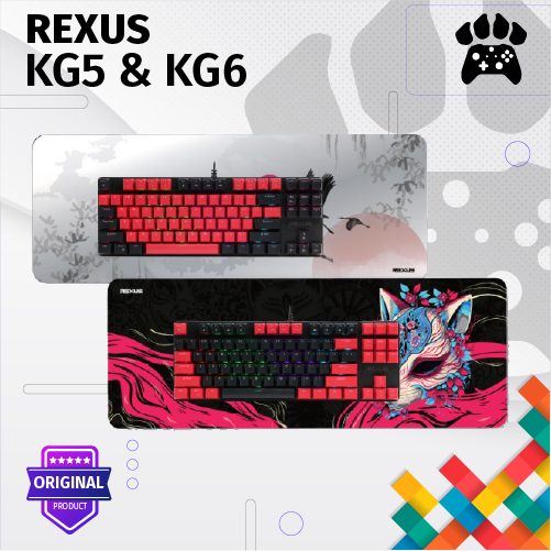 Jual Rexus Ayaka TKL KG5 / KG6 Japanese Theme Keyboard Deskmat Combo ...