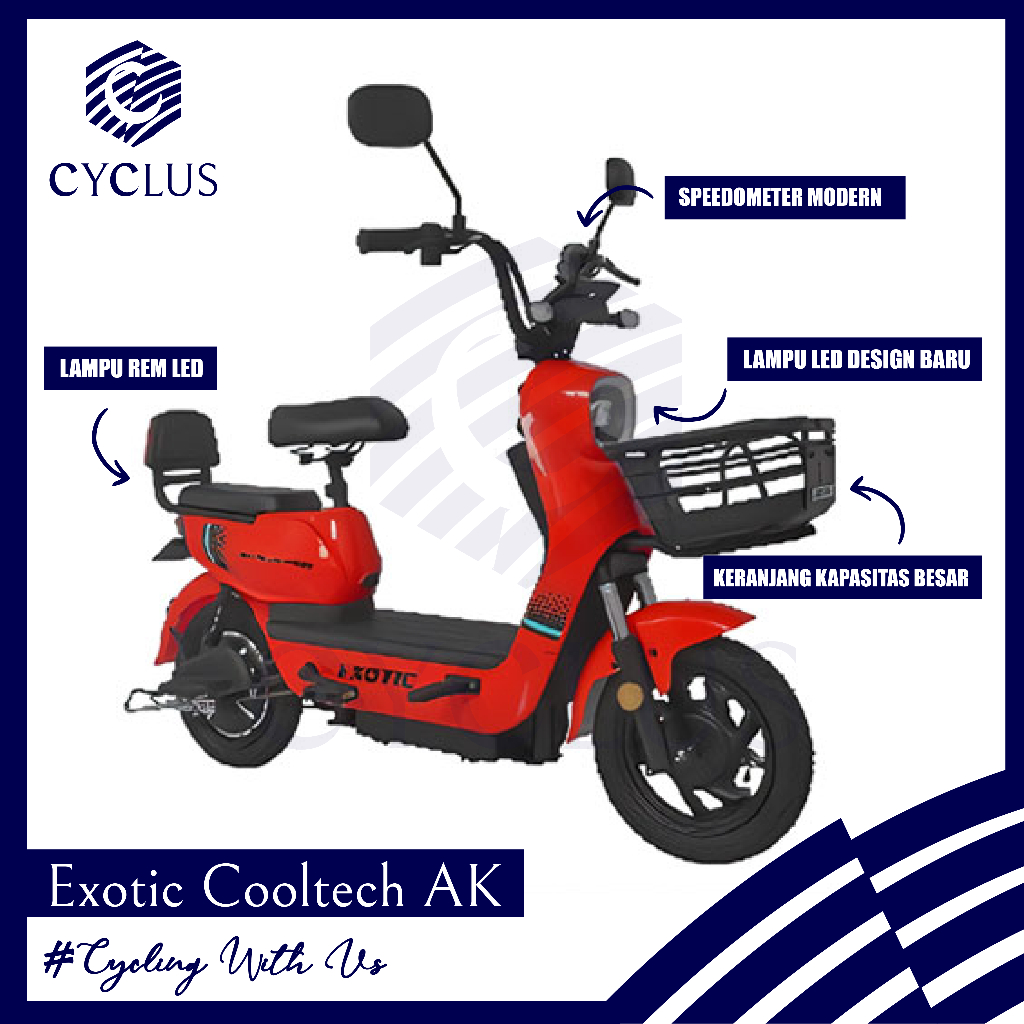 Jual Sepeda Listrik Pacific Cooltech AK NEW DESIGN 500 W 48 V 12 Ah ...