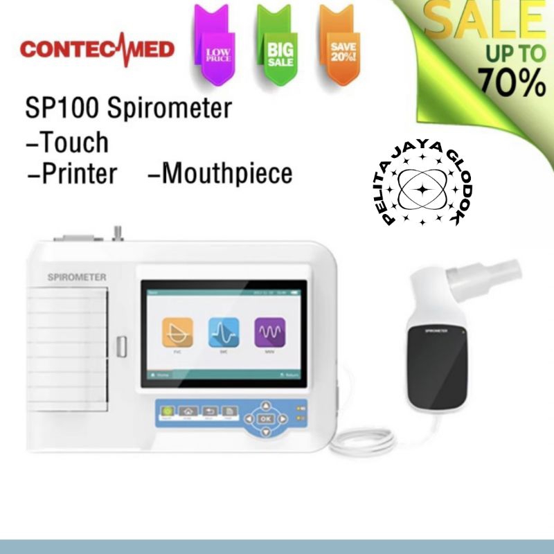 Jual Portable Lung Function Lcd Testing Contec Sp100 Spirometer Spirometri Shopee Indonesia