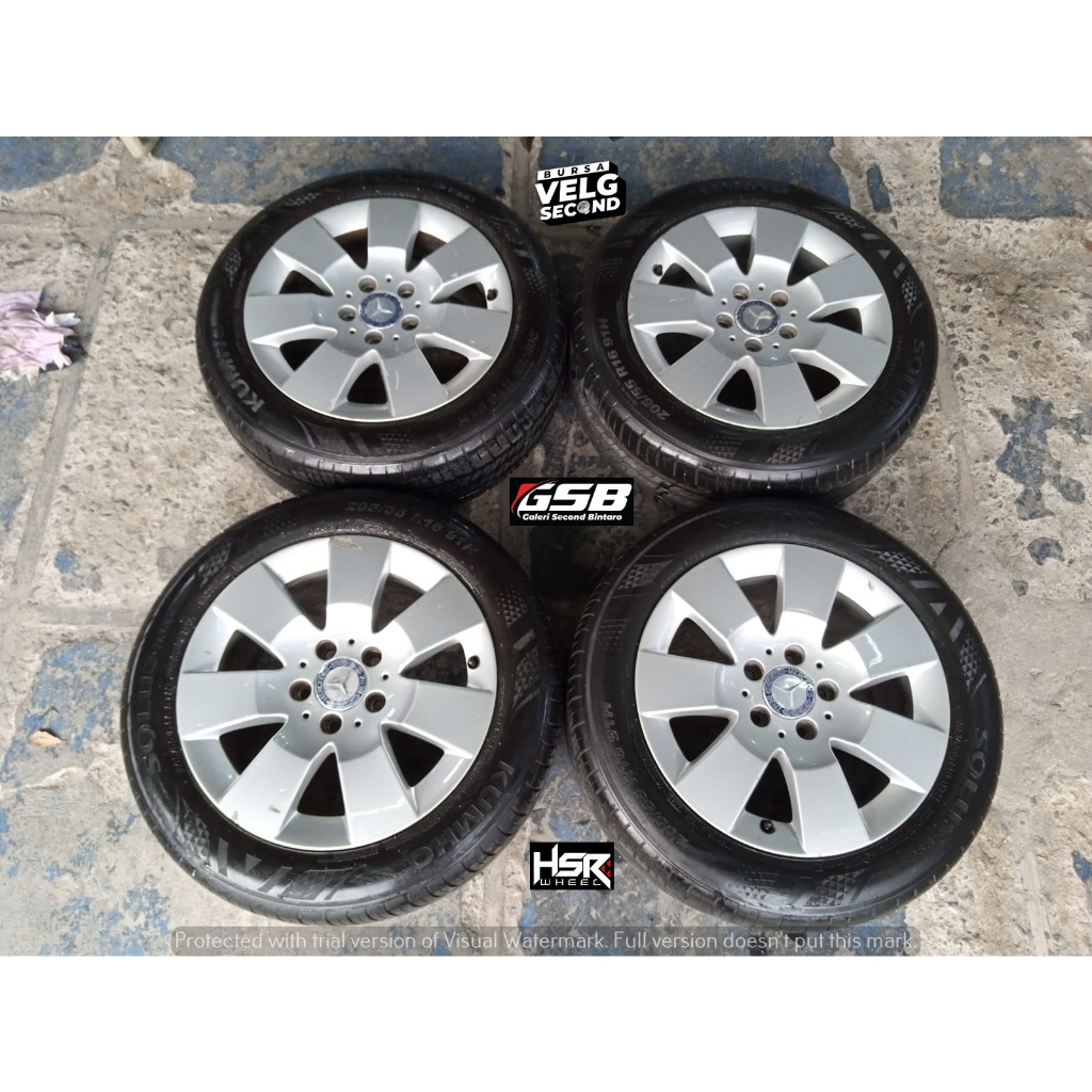 Jual VELG MERCY R16X6 5X112 SILVER + KUMHO(2022) 205 55 R16 MERCY CAMRY ...