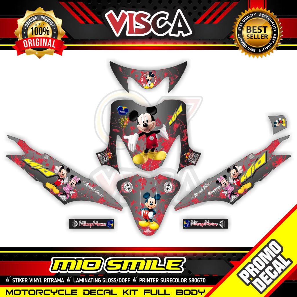 Jual Decal Mio Smile Desain Mickey Mouse Series | Shopee Indonesia