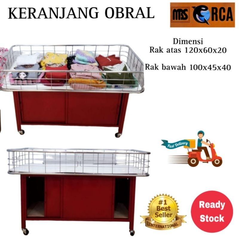 Jual Box Obral MBS Rak Wagon Keranjang obral Keranjang Display Baju ...