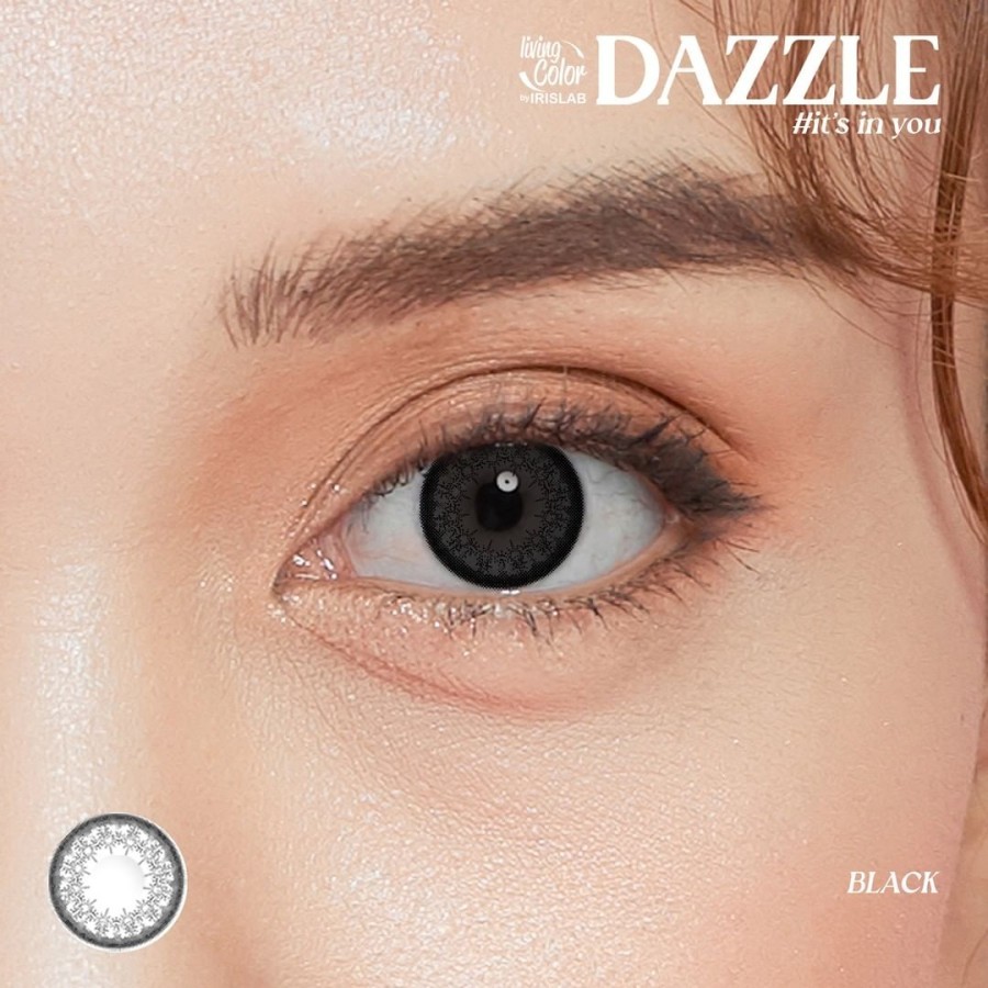 Jual Living Color Dazzle - softlens minus warna hitam (black) ukuran -0 ...