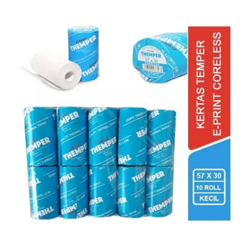 Jual KERTAS THERMAL EPRINT 57x30 / KERTAS STRUK KASIR E-PRINT | Shopee ...