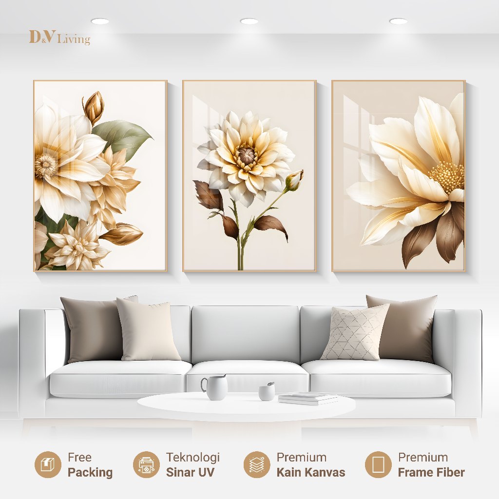 Jual DVLIVING Hiasan Dinding Ruang Tamu Minimalis 80x57cm & 40x57cm ...
