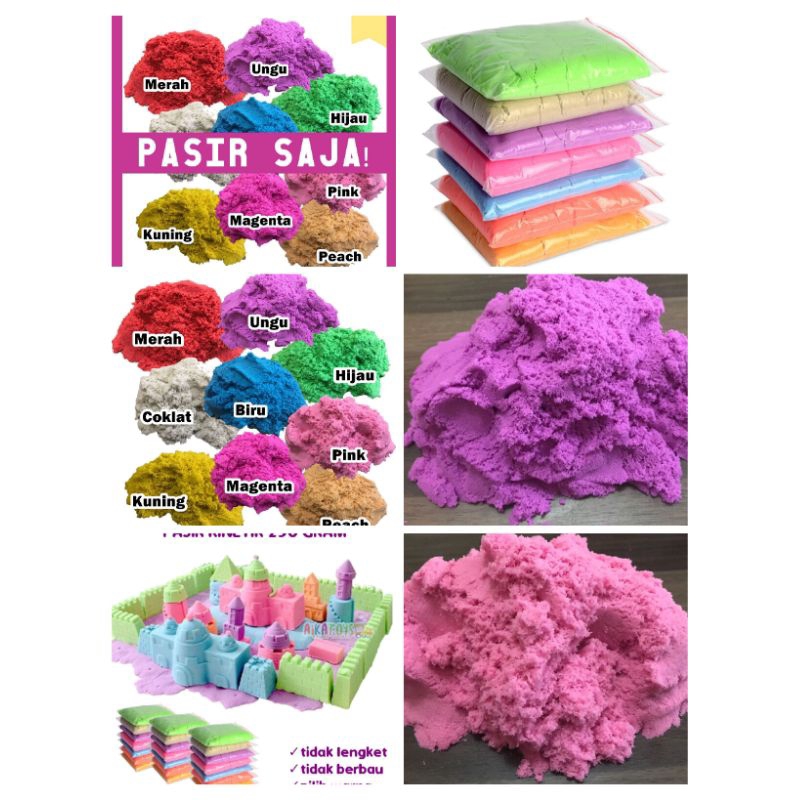 Jual Mainan Anak Pasir Ajaib Magic Sand Pasir Kinetik 250 gram | Shopee ...