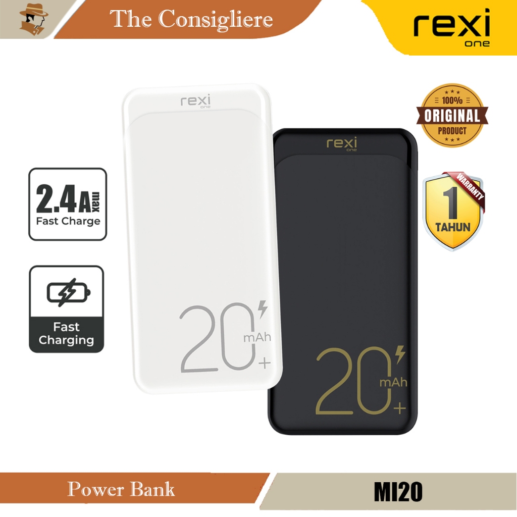 Jual Rexi 20000 Mah Powerbank Fast Charging Mi20 Mi10 10000 Mah Black ...