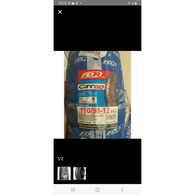 Jual Ban luar tubless FDR city go 110/90-12 | Shopee Indonesia