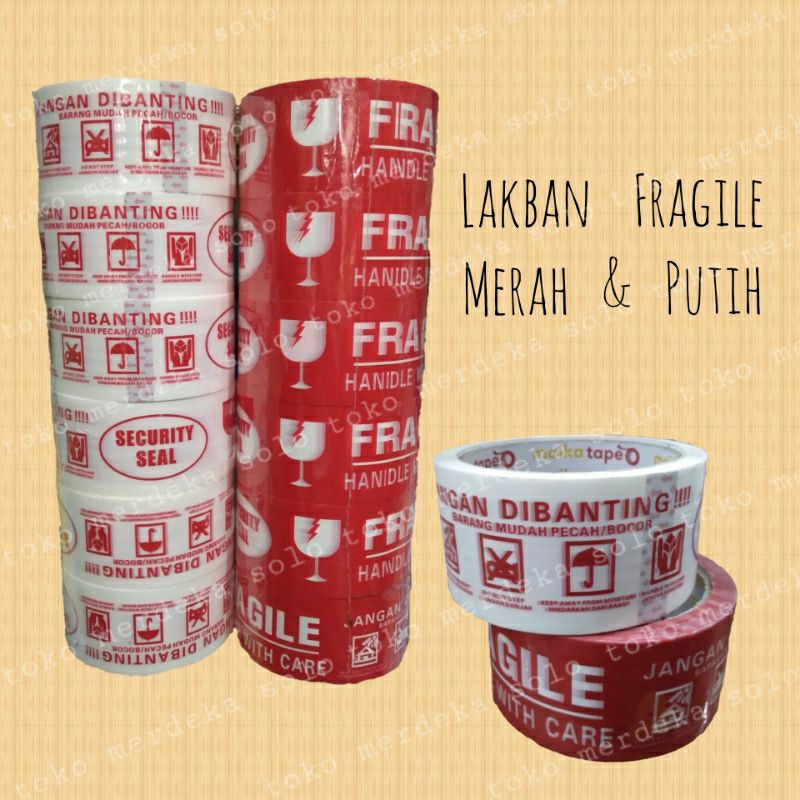 Jual Isolasi Lakban Fragile Maika (Jangan Dibanting) | Shopee Indonesia