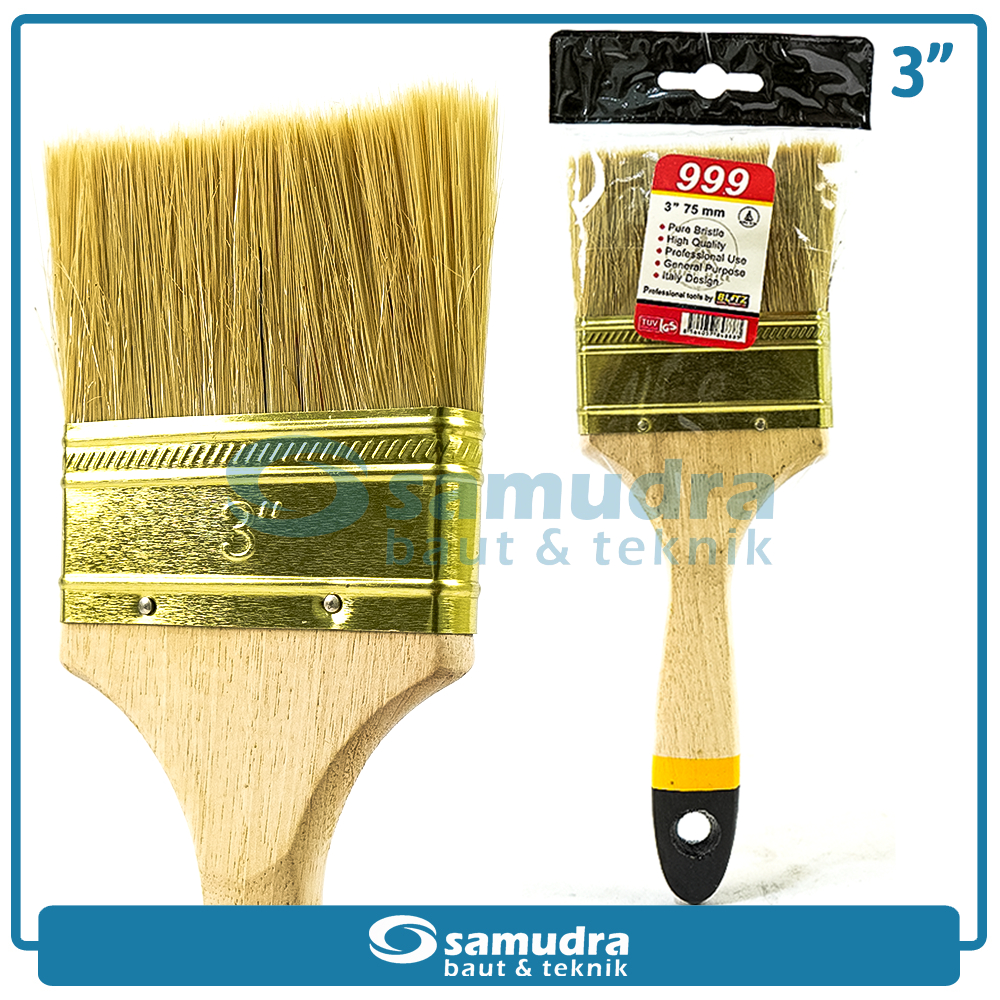 Jual Kuas Cat 3 inch PH-999 Gagang Kayu Koas Tembok Alat Kwas Paint ...