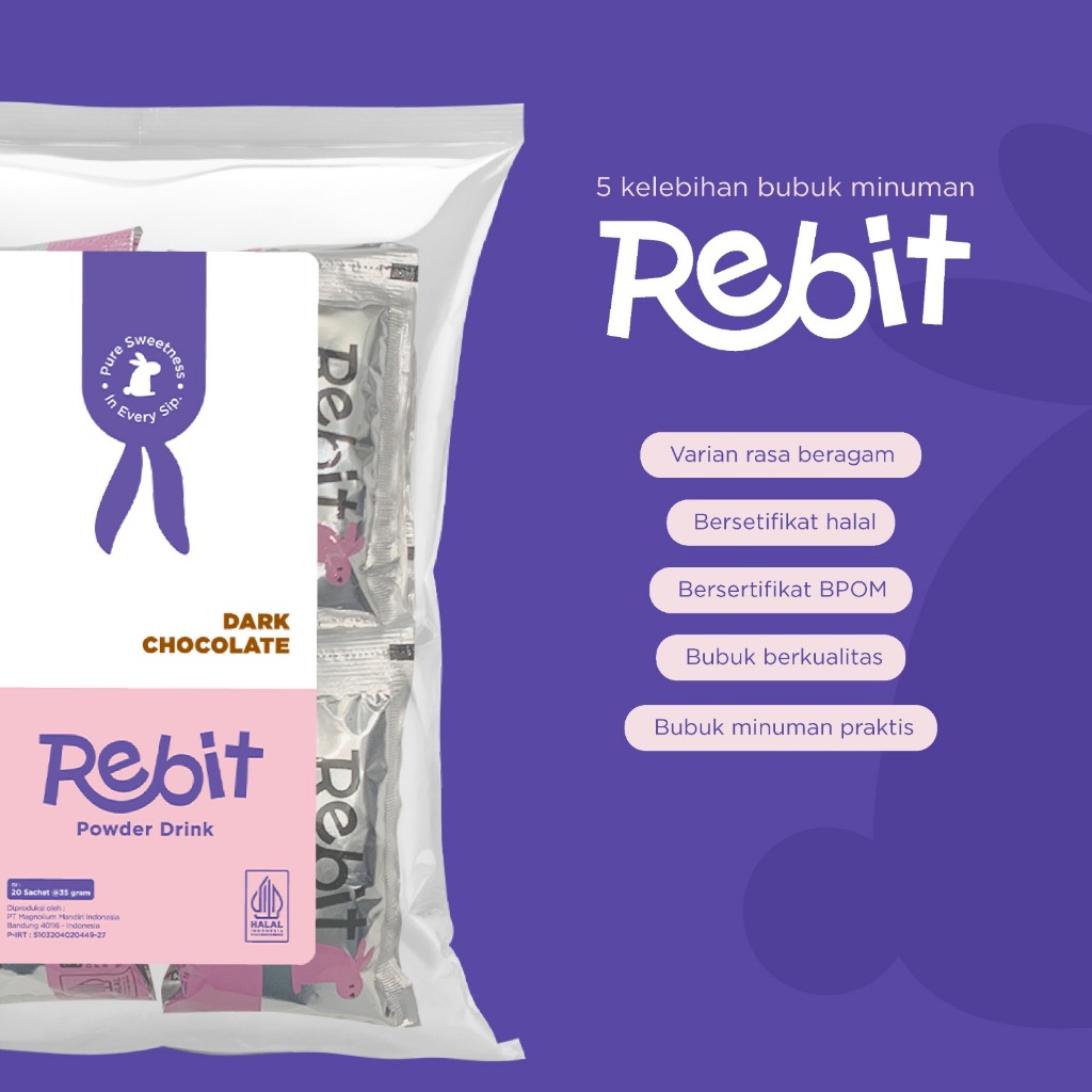 Jual REBIT CHOCOLATE BASED (20 Sachet/Pack) | Shopee Indonesia