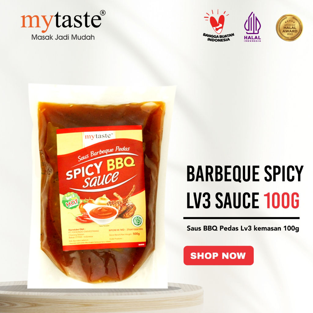 Jual My Taste BBQ Spicy Level 3 - Saus Barbeque Pedas 100 Gram ...
