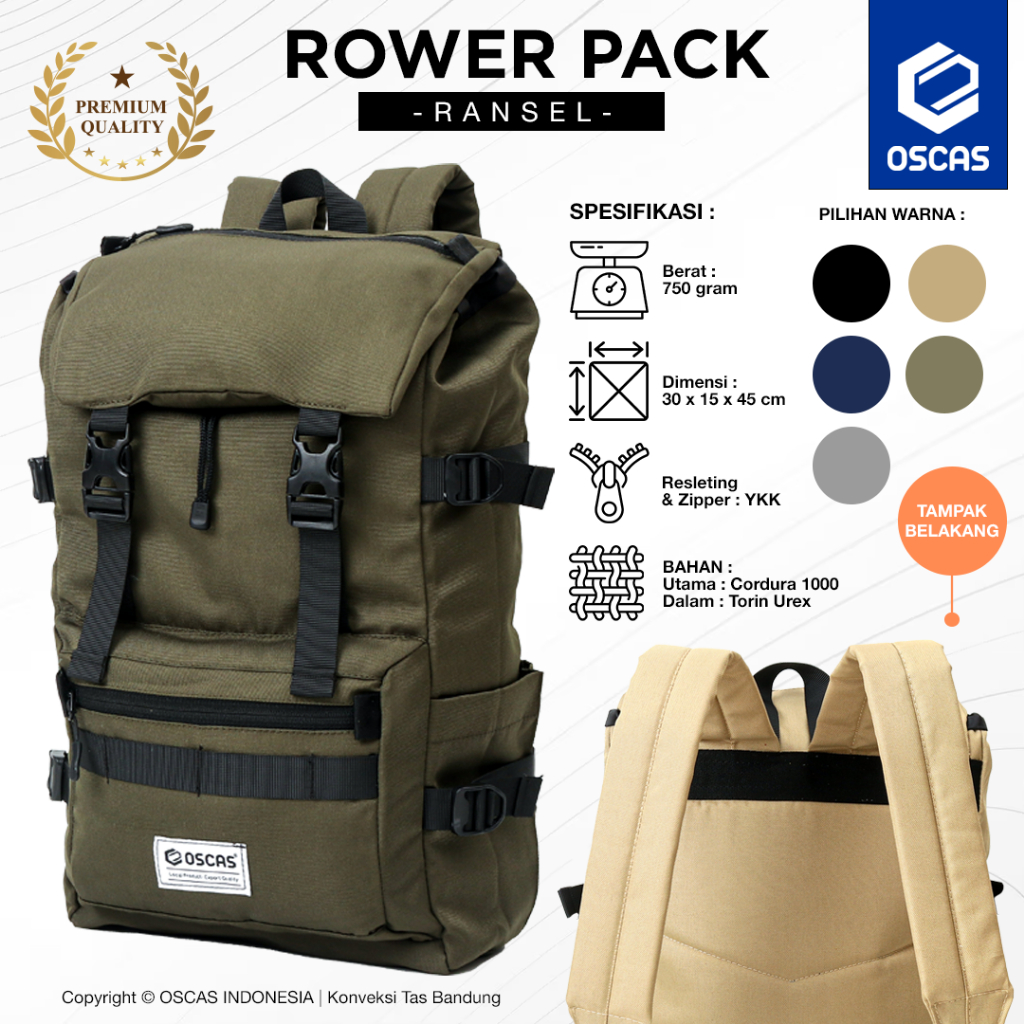 Jual OSCAS Official - Rover Pack / Tas Ransel Cowok / Tas Kuliah / Tas Sekolah / Tas Distro ...