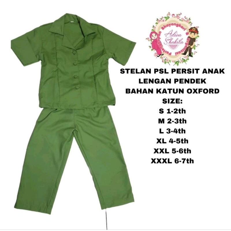 Jual ADIVA - SERAGAM PSL PERSIT ANAK PENDEK/MUSLIM SUDAH JAHIT BAHAN ...