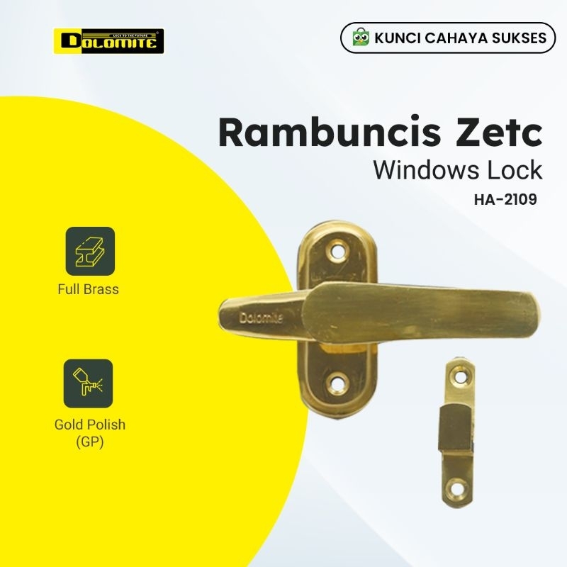 Jual rambuncis kunci jendela kayu warna gold/tarikan jendela/spring ...