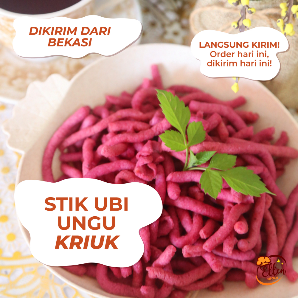 Jual (DIKIRIM HARI INI) Stik Ubi Ungu Manis Stick Camilan Sehat 200gr ...