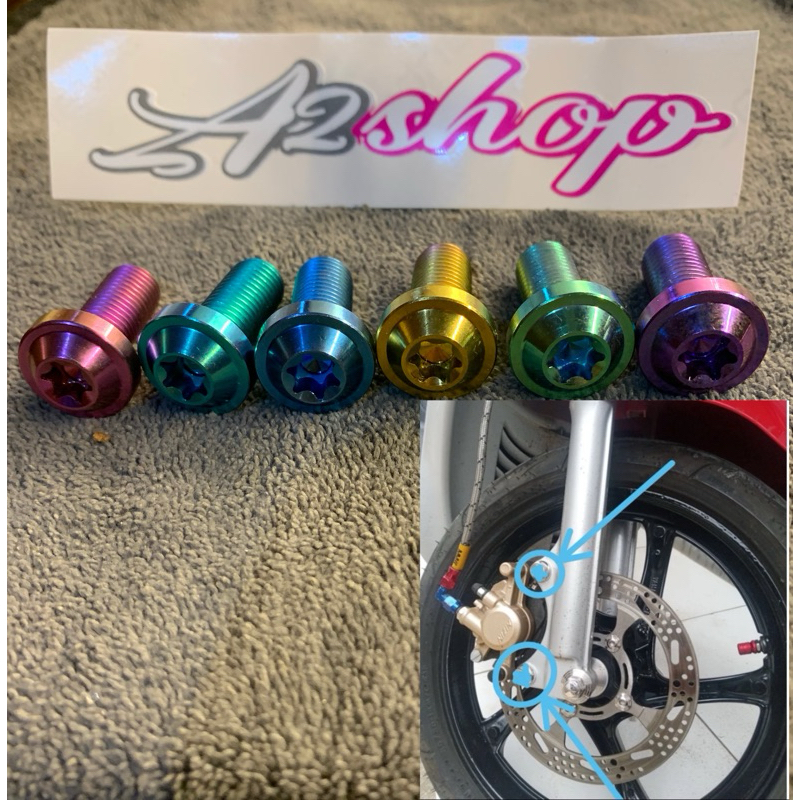 Jual BAUT TITANIUM BREKET KALIPER YAMAHA NMAX AEROX XMAX MIO JUPITER NOUVO | Shopee Indonesia