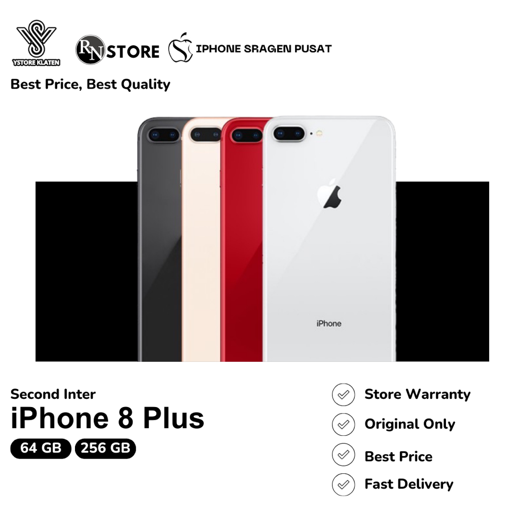 Jual IPHONE 8 PLUS 64GB & 256 GB SECOND ORIGINAL FULLSET MULUS BERGERANSI | Shopee Indonesia