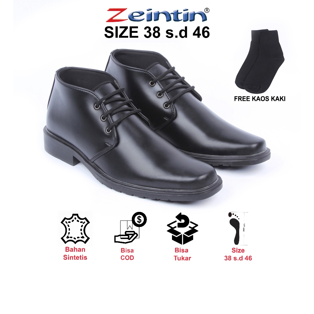 Jual Zeintin - Sepatu Pria Semi Boot Pantofel Pria Boots Casual Bahan ...