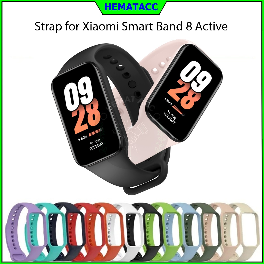 Jual Strap Mi Band 8 Active Polos Tali Jam Xiaomi Smart Band 8 Active Silicone Hematacc | Shopee ...