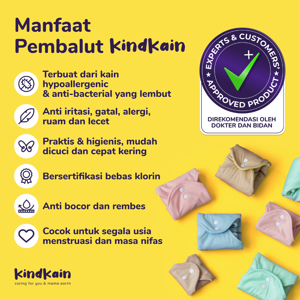 Jual KindKain Menstrual Pad Starter Pack - Paket Hemat Pembalut Kain ...