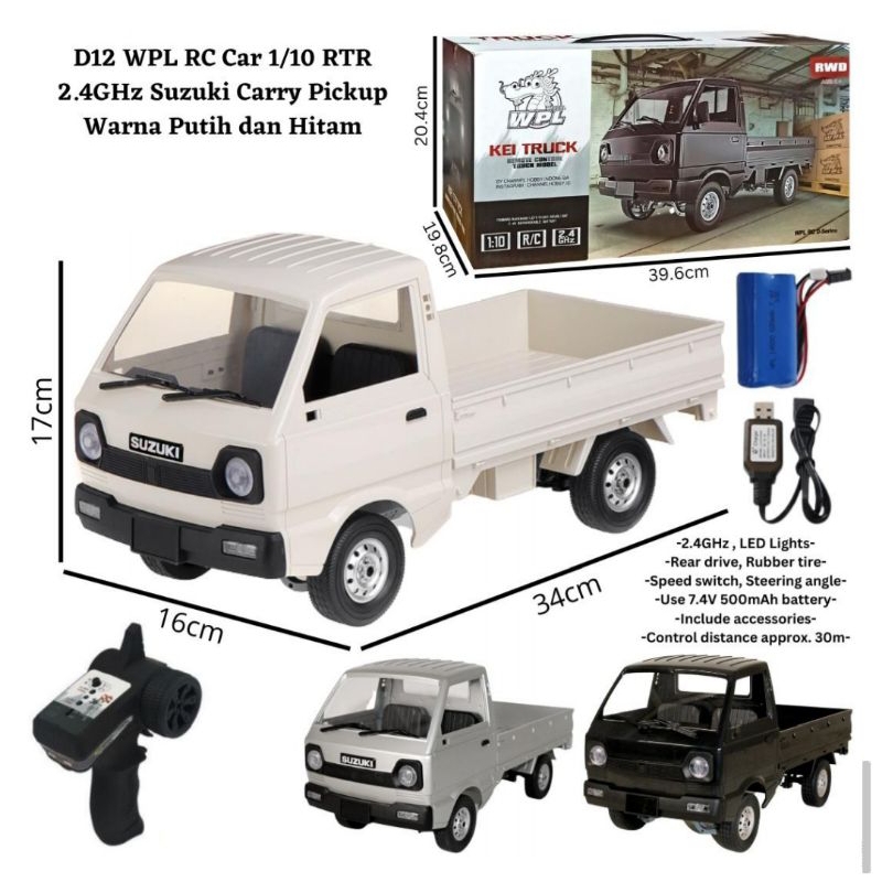 Jual MOBIL REMOTE RC PICK UP SUZUKI CARRY SCALE 1:16 2WD BATRE CASH ...