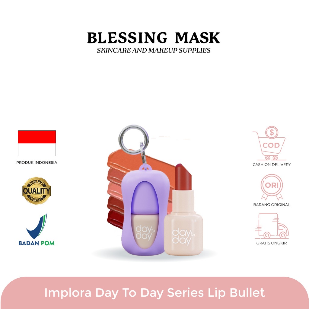 Jual Implora Day To Day Series Lip Bullet | Keychain Lip Bullet ...