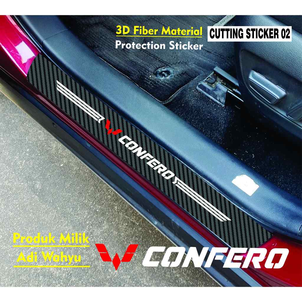 Jual sticker sill plate 5pcs carbon 3d mobil confero sticker karbon 3d ...