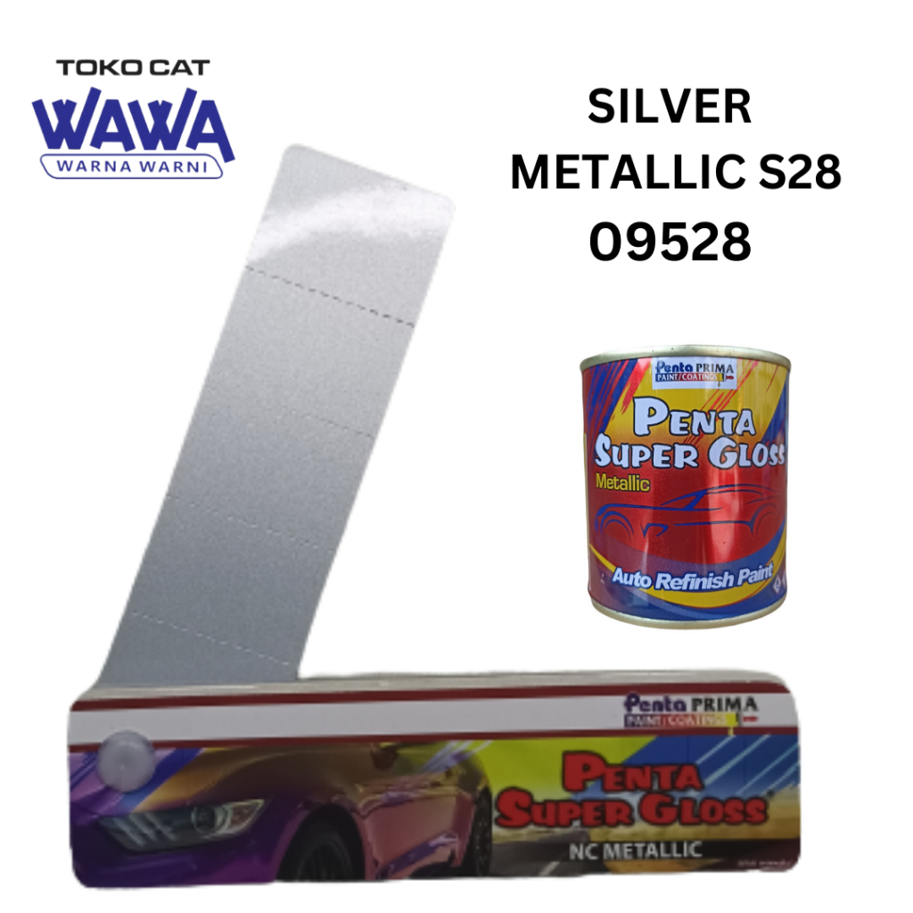 Jual Cat Duco Penta Super Gloss nc metallic SILVER METALLIC S28 09528 ...