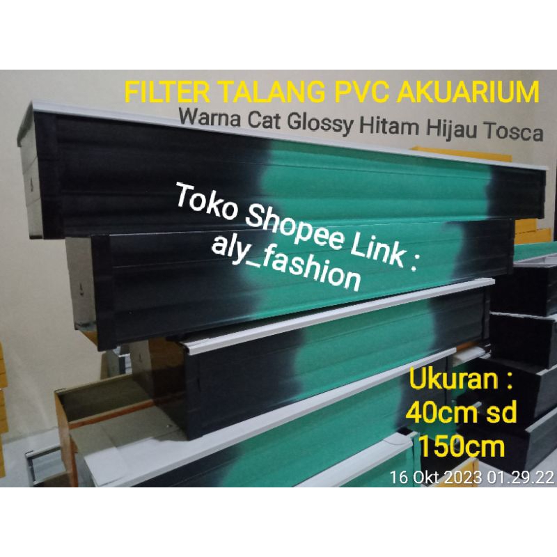 Jual TOP FILTER TALANG PVC AKUARIUM + TUTUP FILTER CAT GLOSS HITAM ...
