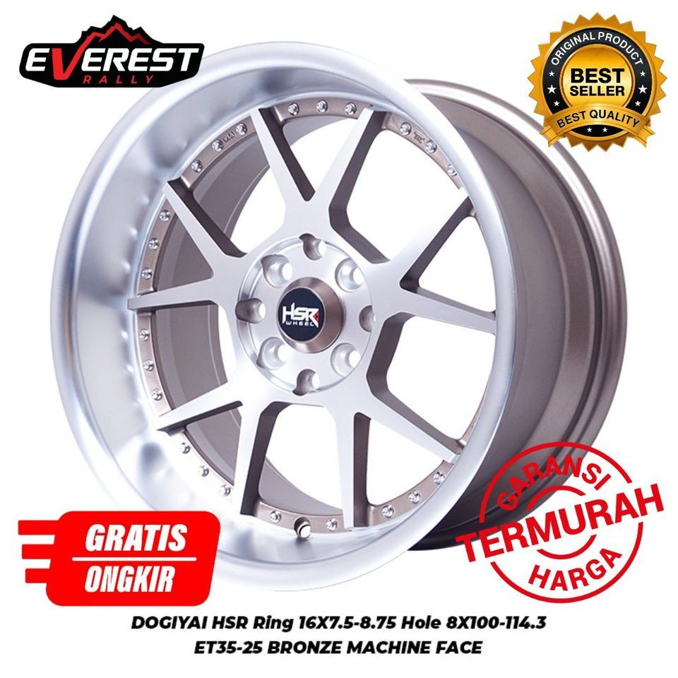 Jual VELG RACING HSR DOGIYAI UNTUK MOBIL AVANZA RING 16 LEBAR 75 DAN 875 HOLE 4X100 DAN 4X114 ...