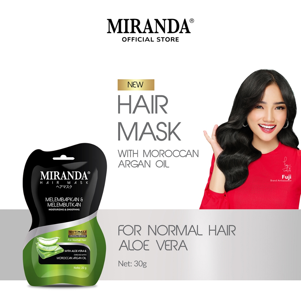 Jual Miranda Hair Mask (Masker Rambut) Sachet Aloe Vera 30gr | Shopee ...