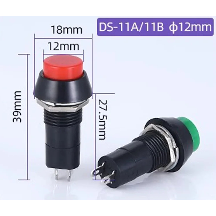 Jual Tombol Push On Toggle Button Switch Saklar Bulat PBS-11B Reset ...