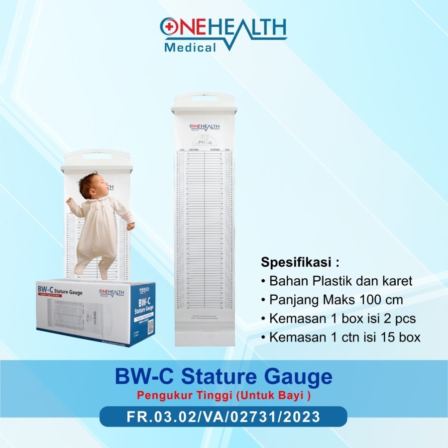 Jual Onehealth Baby Height Meter BW-C Infant Ruler Baby untuk mengukur ...