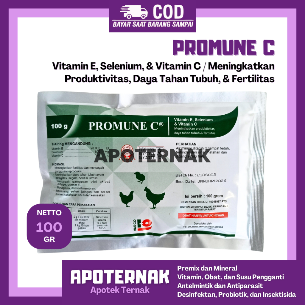 Jual PROMUNE C 100 gram | Meningkatkan Produktivitas Daya Tahan dan ...